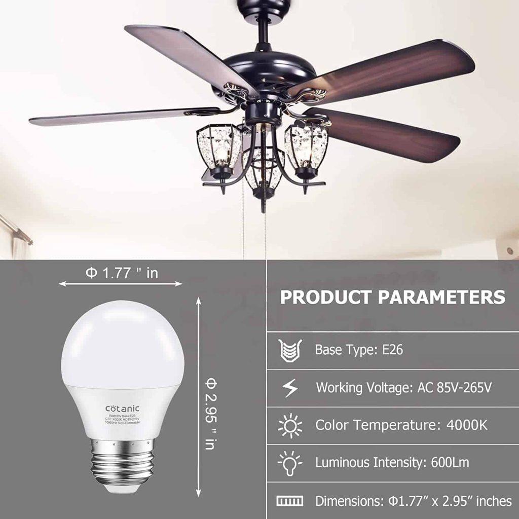 What Size Light Bulb For Ceiling Fan? - IndoorClime