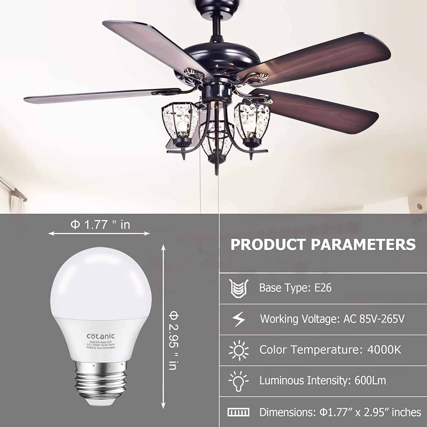 What Size Light Bulb For Ceiling Fan? - IndoorClime